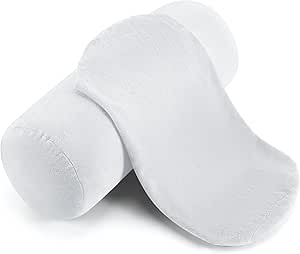 Amazon.com: Newwiee 2 Pcs Cervical Neck Roll Pillow Cover with Zipper Round Pillowcovers Neck ...