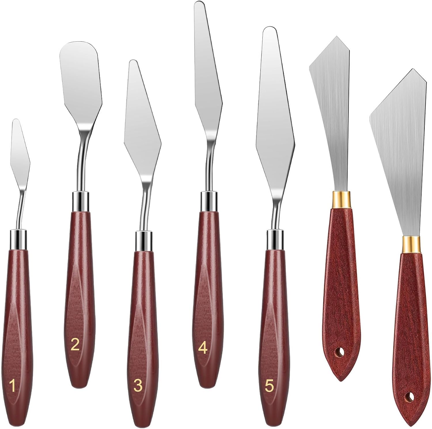 Painting Knife Set, 7pcs Art Oil Painting Palette Knives Tools ...