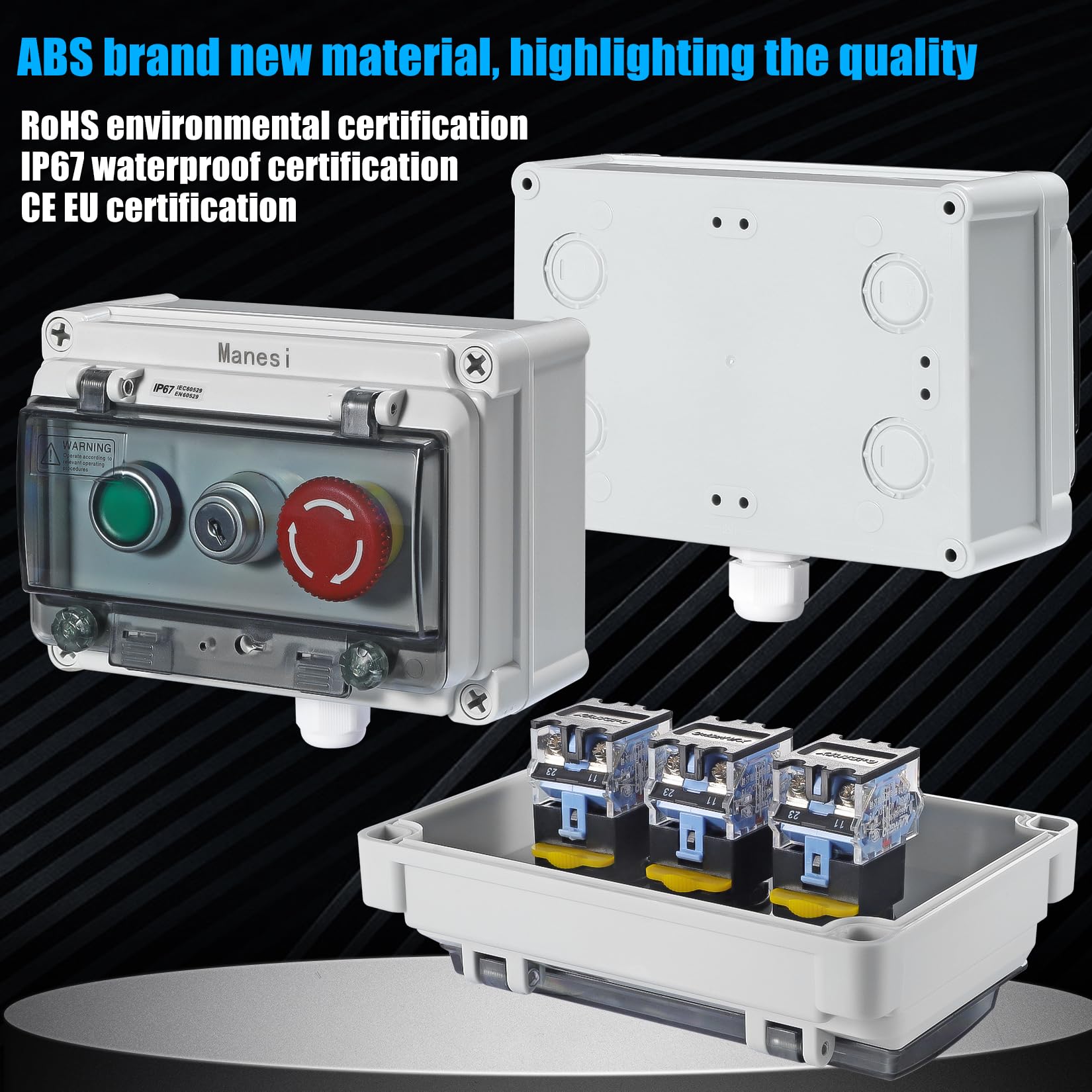 Snapklik.com : Push Button Station IP67 Outdoor Waterproof Button ...