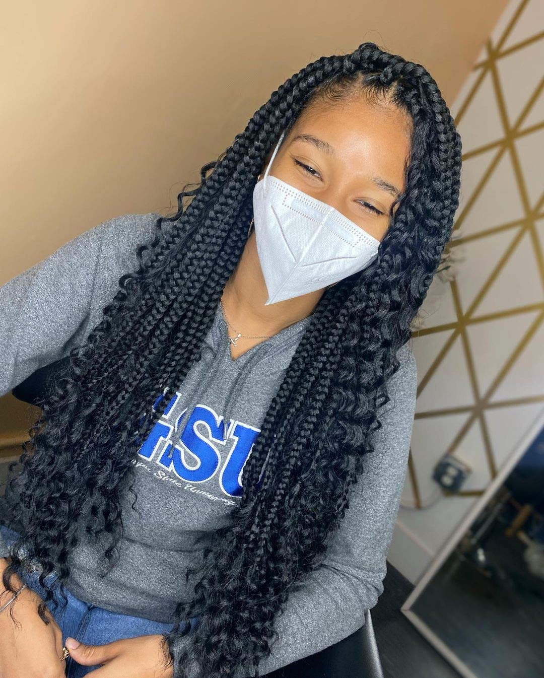 Buy Forevery Crochet Box Braids Hair 22inch Goddess Box Braids Crochet ...