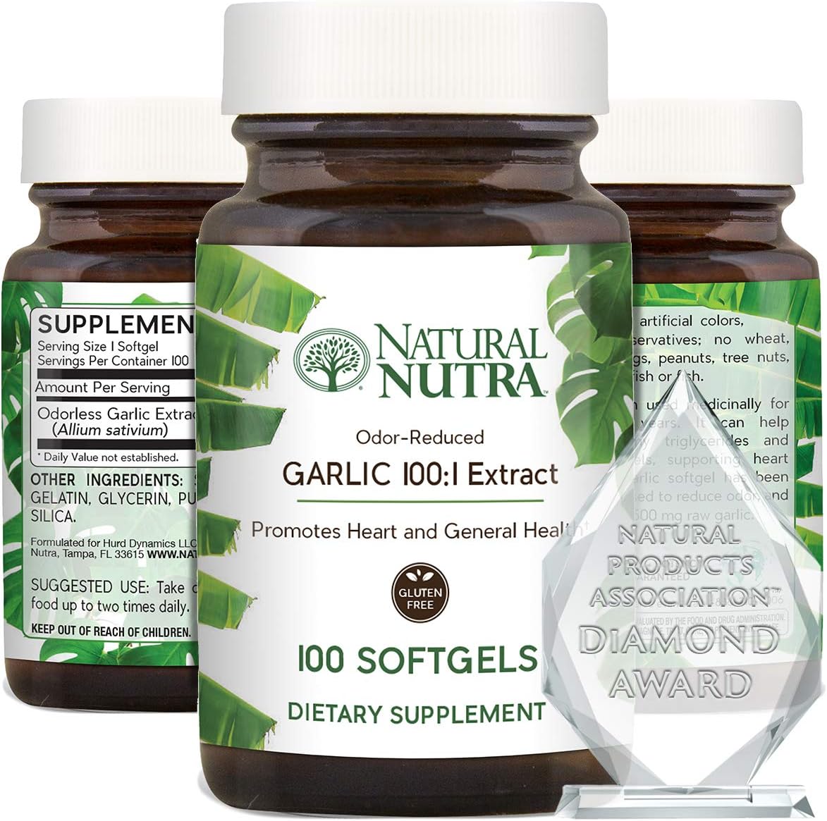 Amazon.com: Natural Nutra Odorless Garlic Oil Supplement, Organic Pills ...