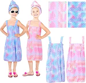 Amazon.com: SmoothNovelty 2 Sets Girls Towel Wrap Hair Towel Wrap for ...