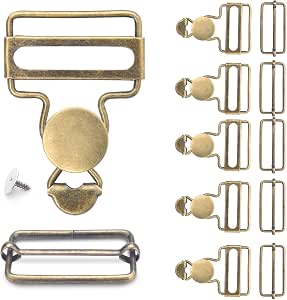 Amazon.com: CooBigo 6Sets 1-1/4 Inch Metal Jeans Buckles, Overalls ...