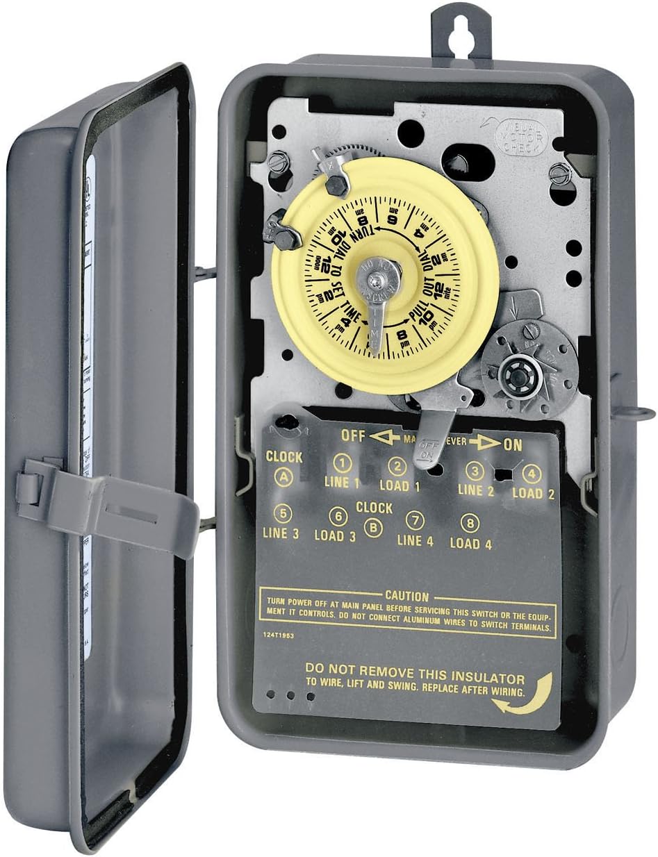 Intermatic T1472BR 4PST 24 Hour 208-277-Volt Time Switch with 3R Steel ...