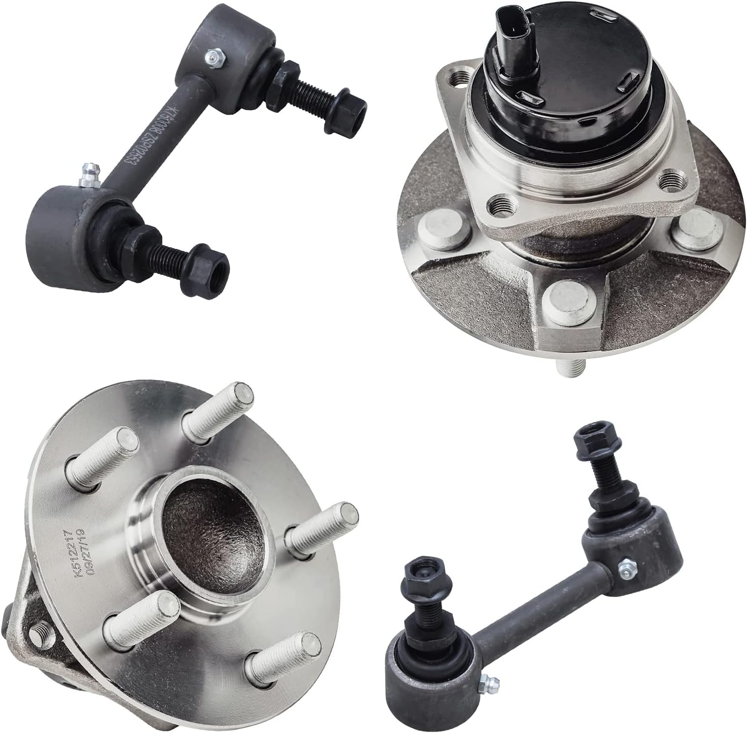 Amazon.com: Detroit Axle - FWD Rear 4pc Wheel Bearing Hubs Kit for 14 ...