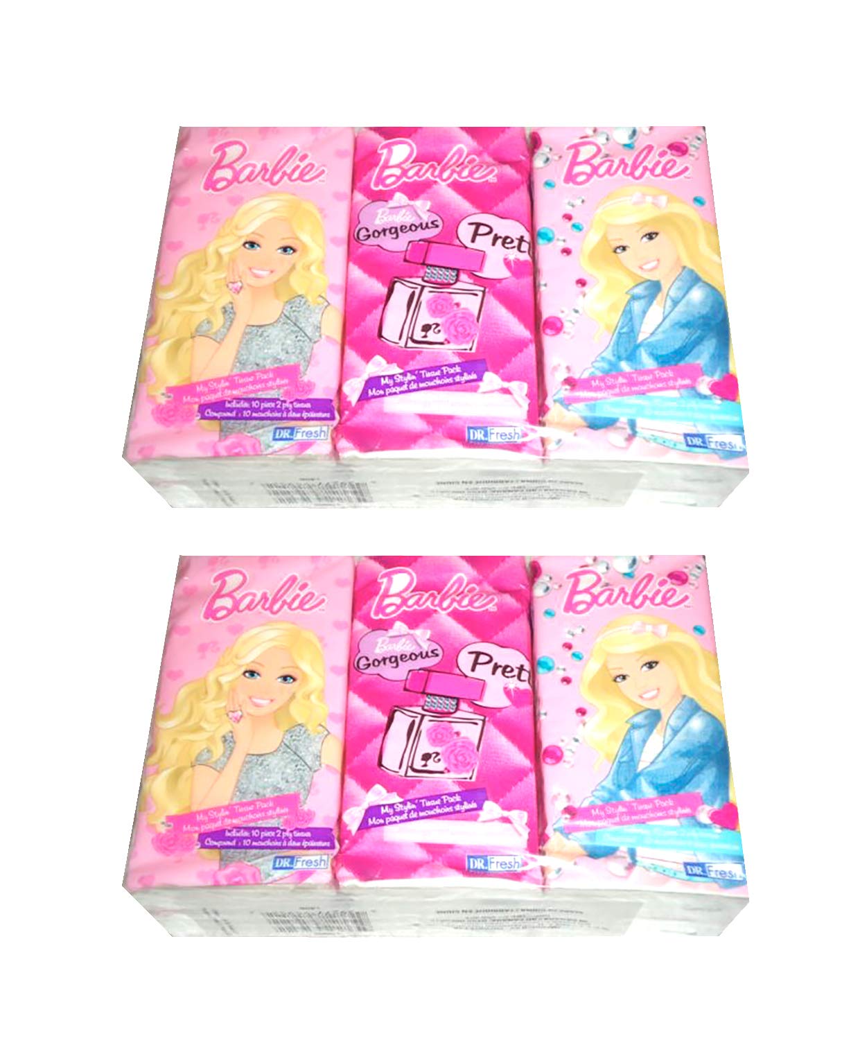 Amazon.com: Barbie - Two 6 Packs - 10 2-ply Pocket Tissues : Health ...