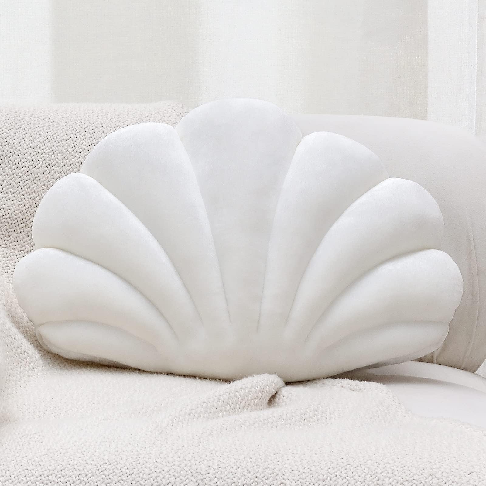 Amazon.com: Soaoo 3 Pcs White Starfish Shell Sea Snail Pillows 11.8 ...