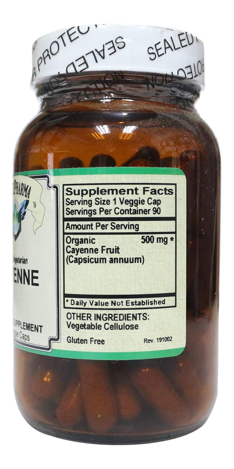 Cayenne Fruit Orgânico 500mg Capsicum Annuum PARVE K-1604 - Vcaps (90 ...