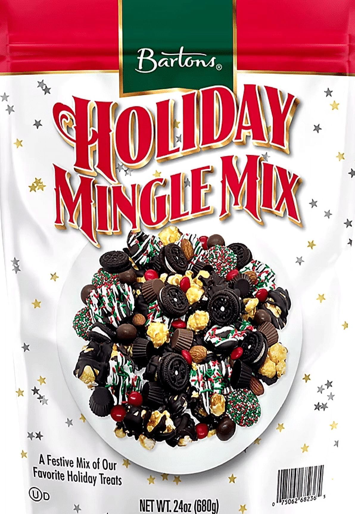 Amazon.com: Barton's Holiday Mingle Snack Mix, 24 oz Bundle Single Bag ...