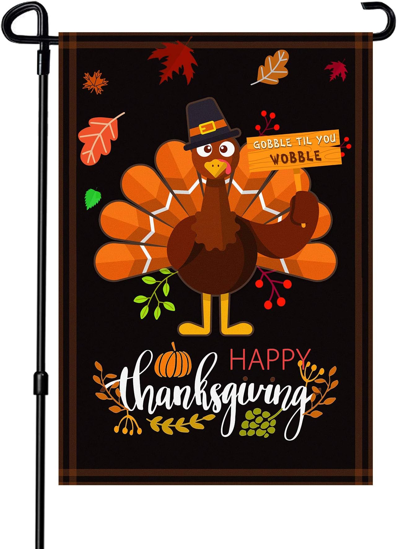 Amazon.com : Akeydeco Thanksgiving Garden Flag - 12 x 18 Inch Double ...