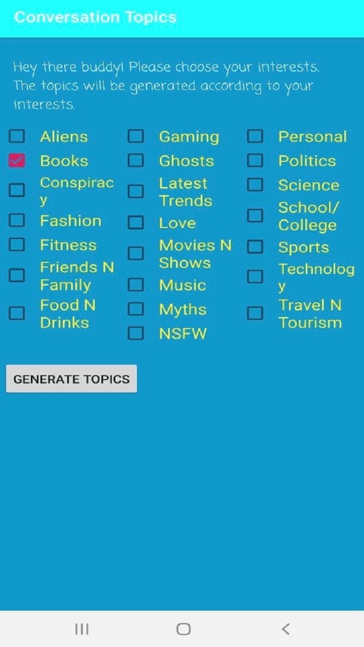 Conversation Topics Generator - App on Amazon Appstore