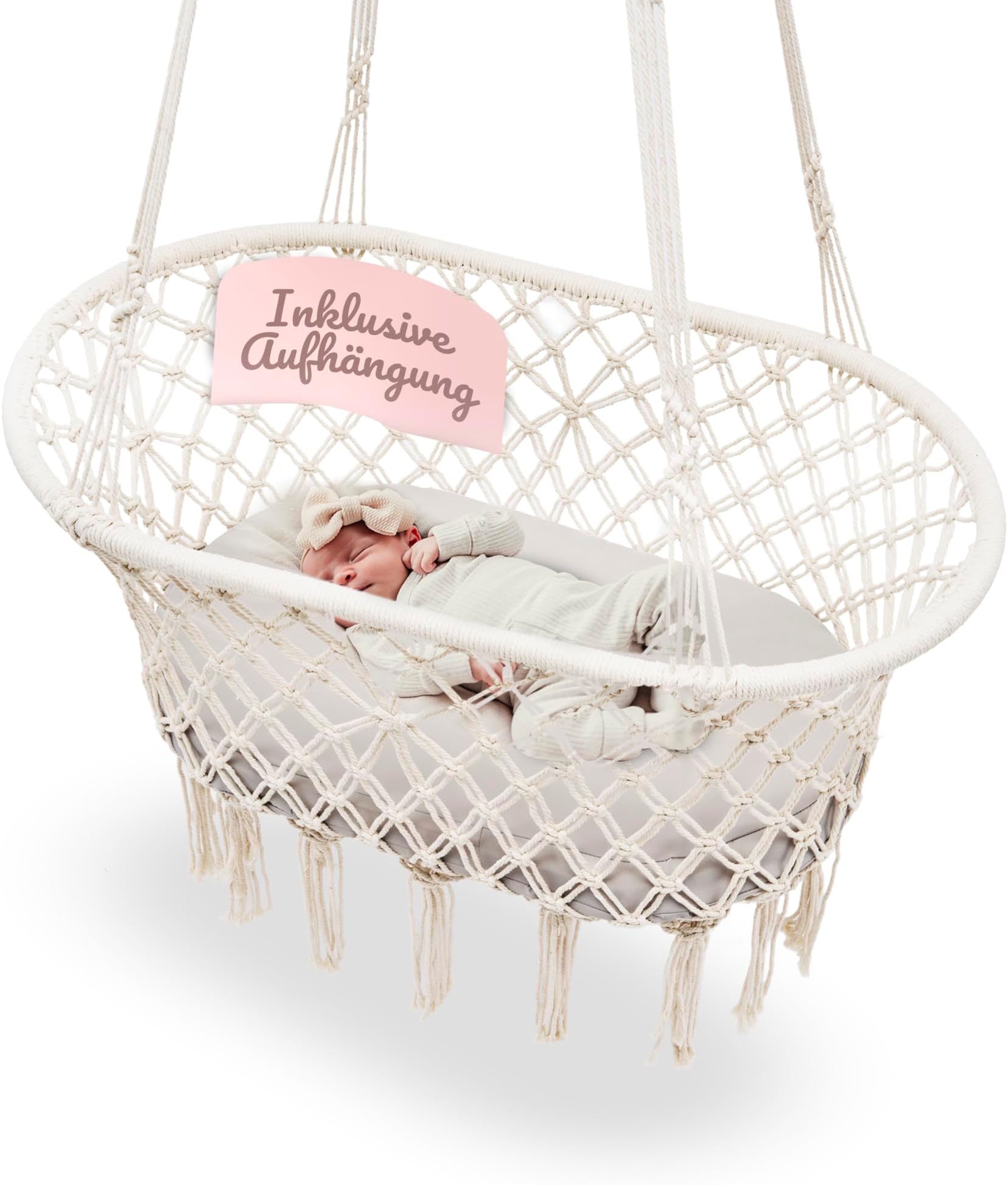 fabs Baby Wiege, Schöner Moseskorb zum Schlafen & Beruhigen, Hängewiege ...