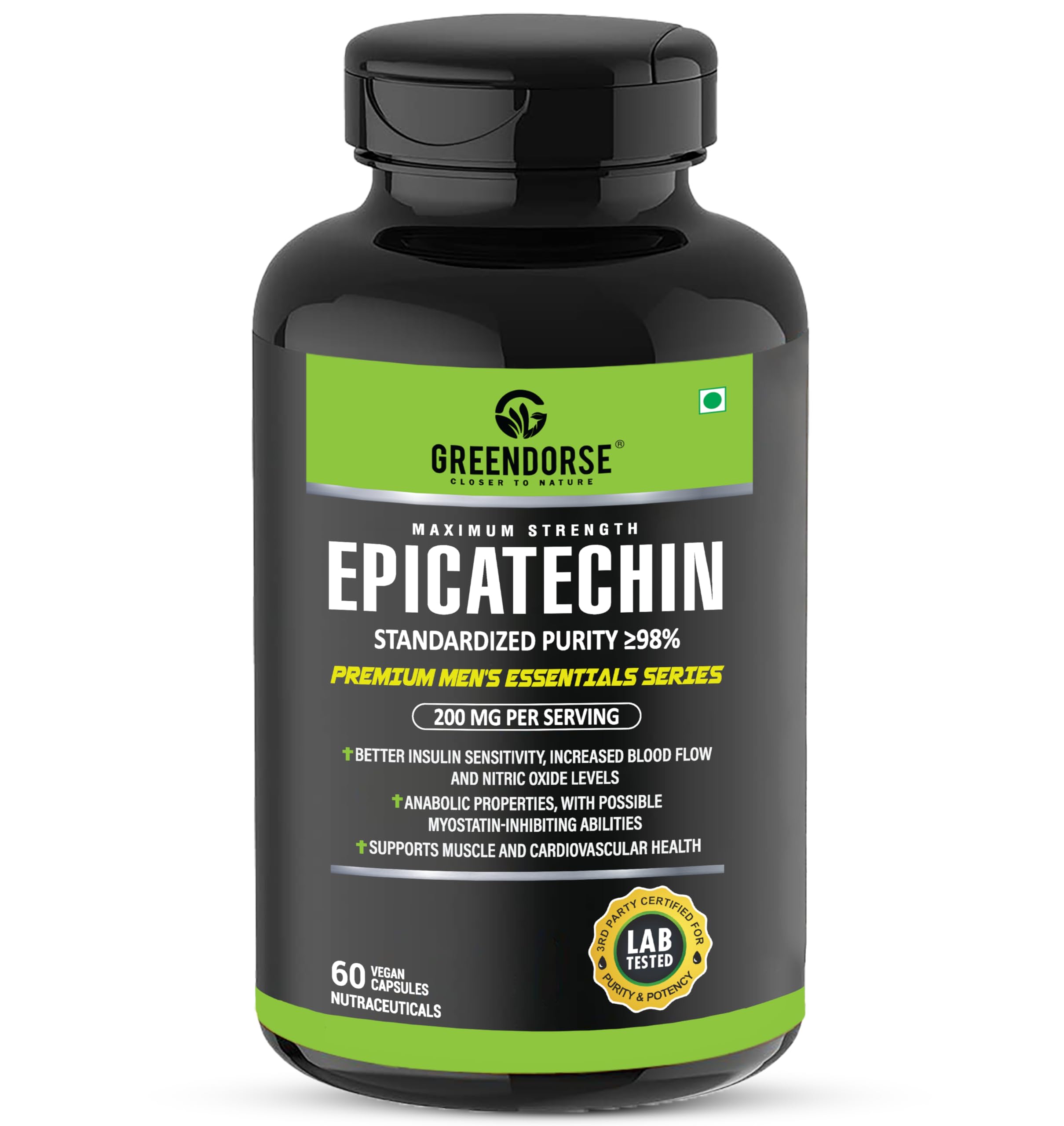 GREENDORSE EPICATECHIN- 99% Purity Workout Capsules | Lean Muscle ...
