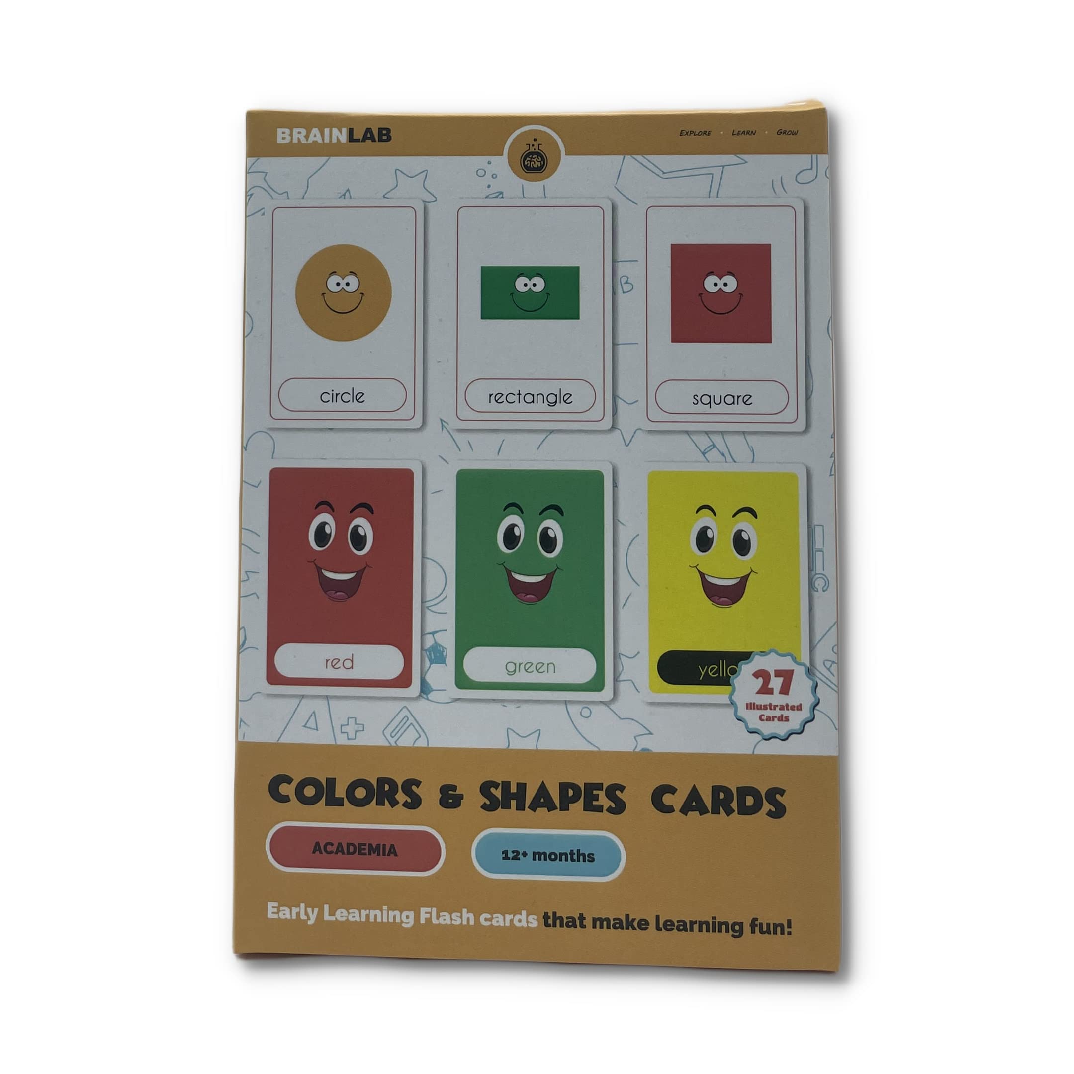 Buy THE BRAIN LAB Pack of 27, Colors & Shapes Flash Cards for Kids,11 ...