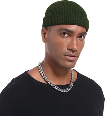 Amazon.com: choshion Wool Cuffed Beanie for Men Unisex Knit Watch Cap ...