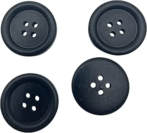 Amazon.com: 50pcs Large Wood Buttons 1 Inch Round Sewing Button 4 Holes ...