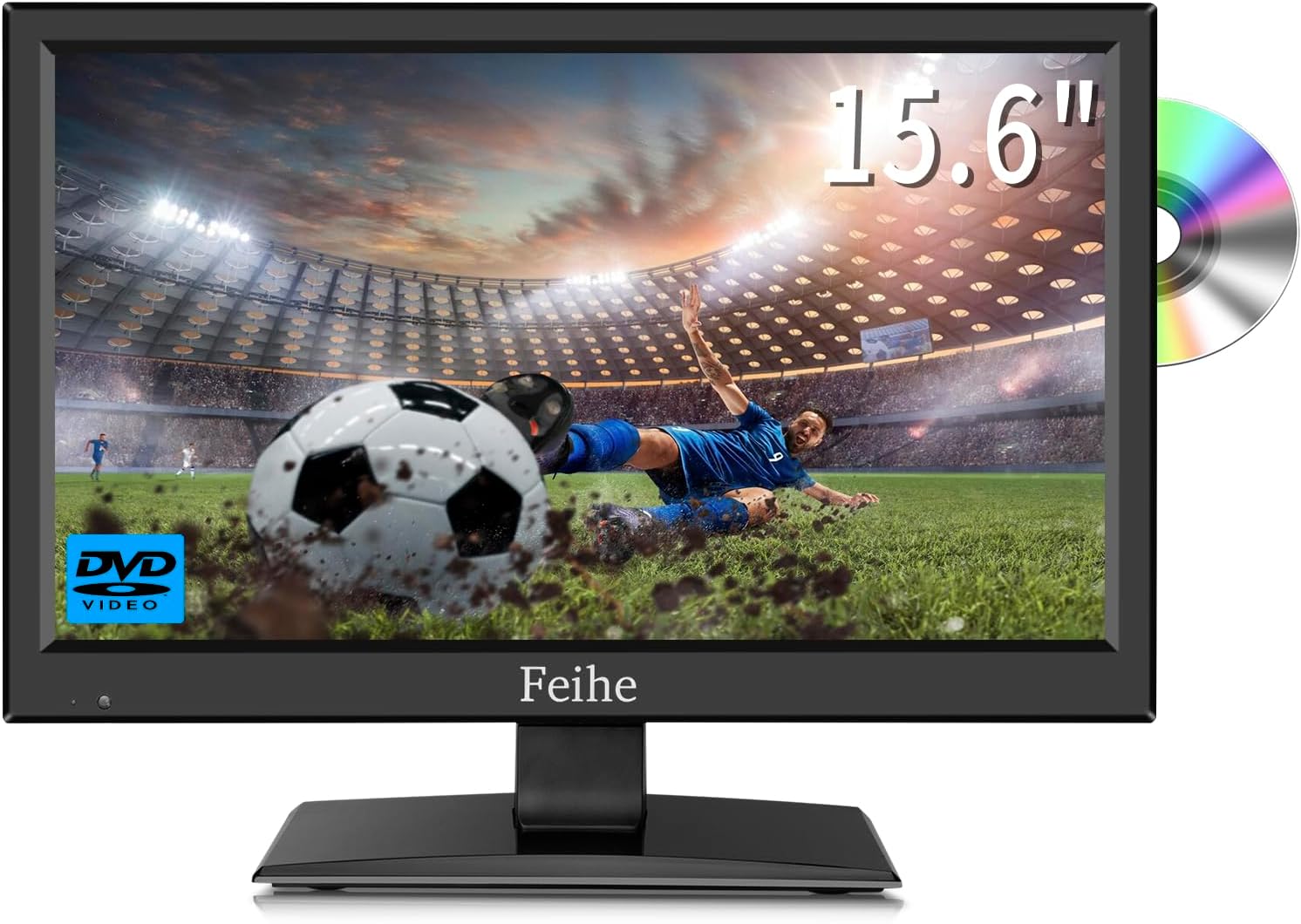 Amazon.com: Feihe 15.6 Inch Flat Screen TV with DVD Player Built-in ...