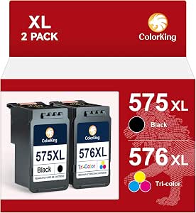 ColorKing PG-575 XL CL-576 XL Replacement for Canon 575 576 Ink ...