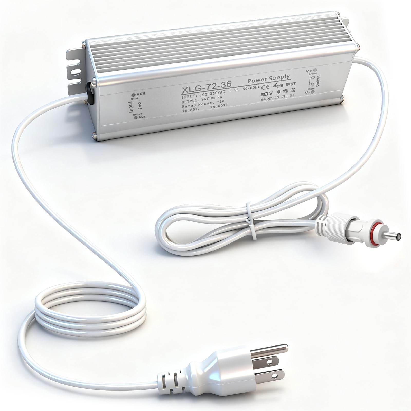 Snapklik.com : 36V Waterproof Power Adapter Charger For Govee Permanent ...