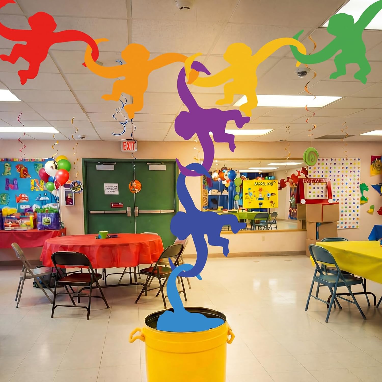 Amazon.com: Resurhang Cartoon Story Party Decoration Hanging Monkeys ...