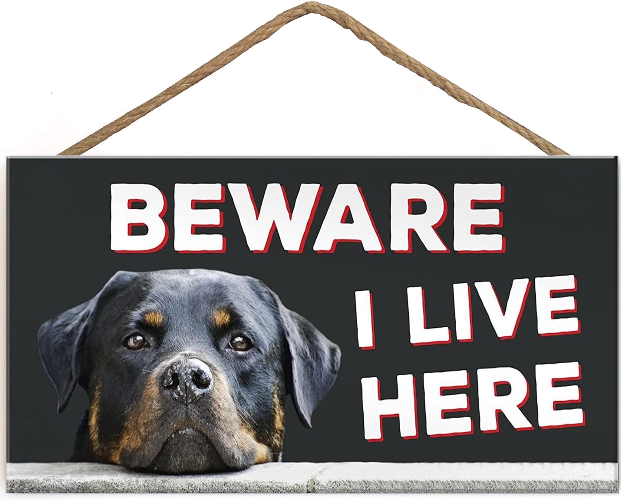 Amazon.com : Animal Den Rottweiler 2.8 Seconds Sign : Patio, Lawn & Garden