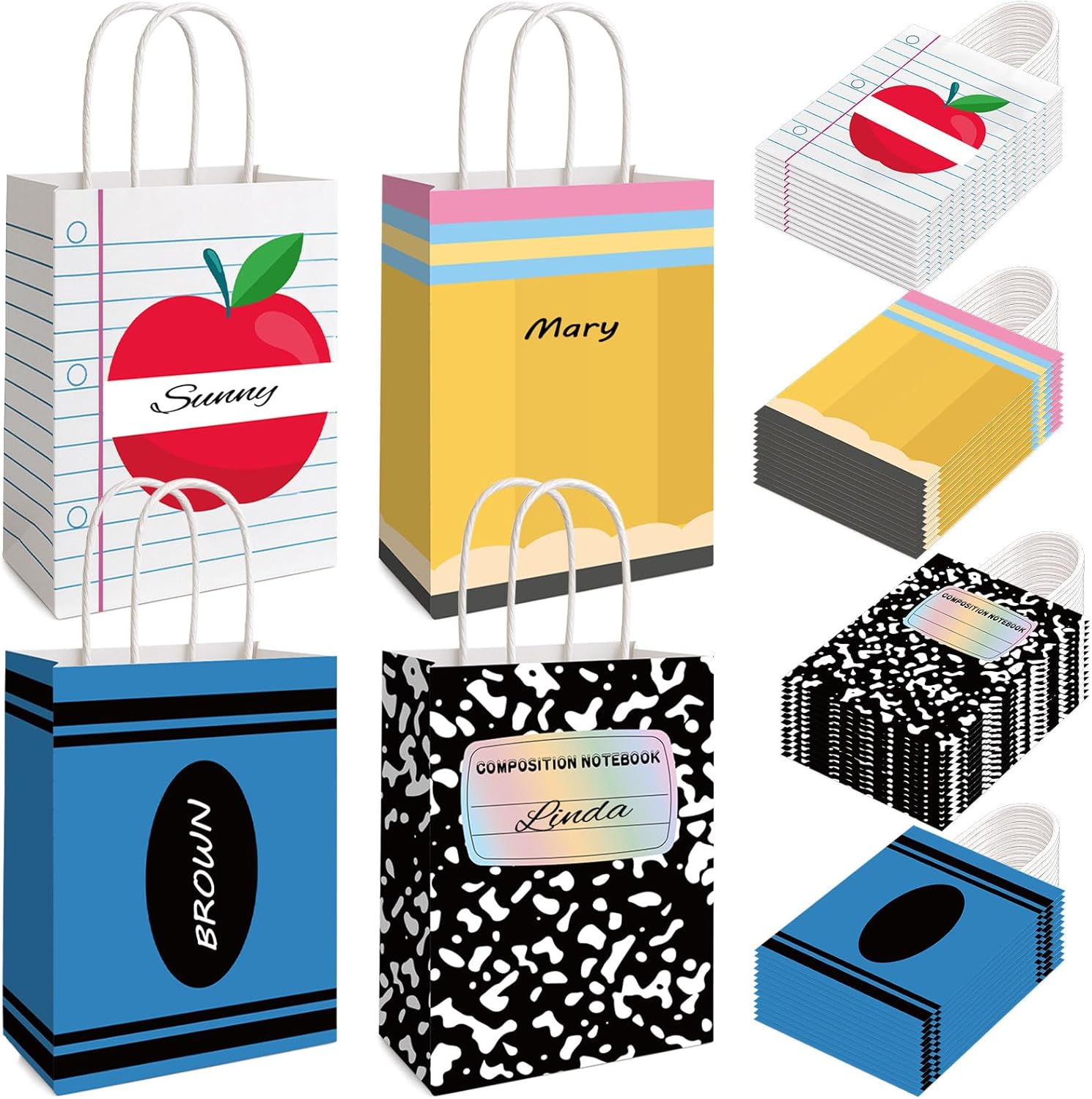 Amazon.com: FOGWOWO 48 Pcs Back to School Gift Bags Paper with Handles ...