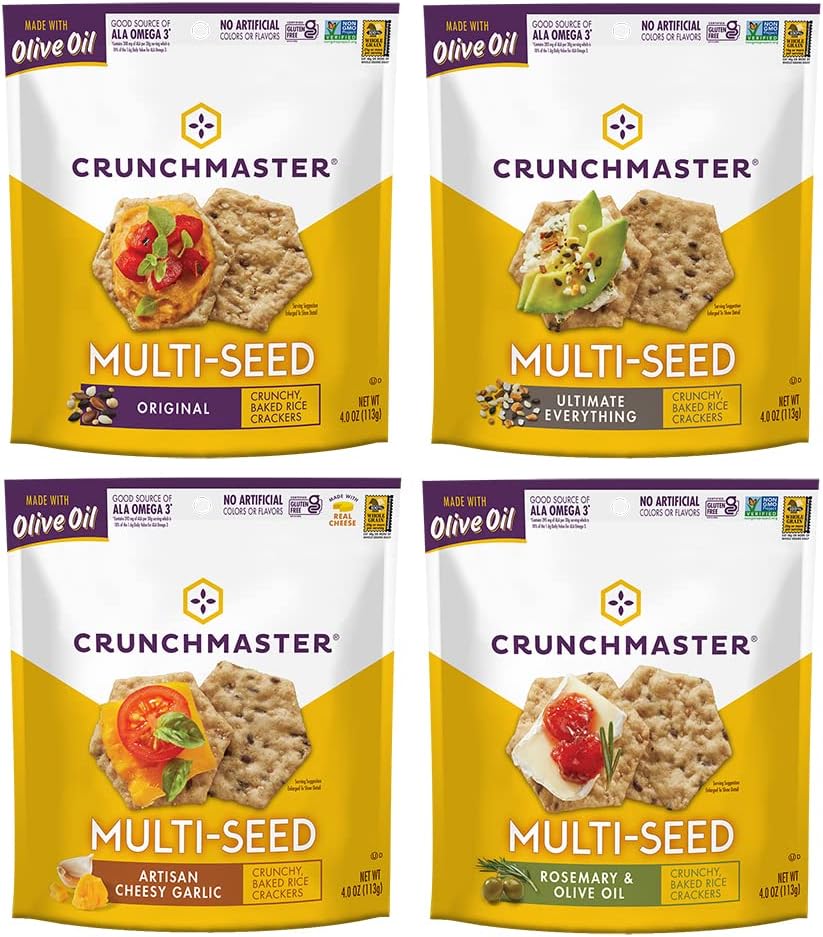 Amazon.com: Crunch Master 5 Seed Multi-Grain Cracker with Olive Oil (5 ...