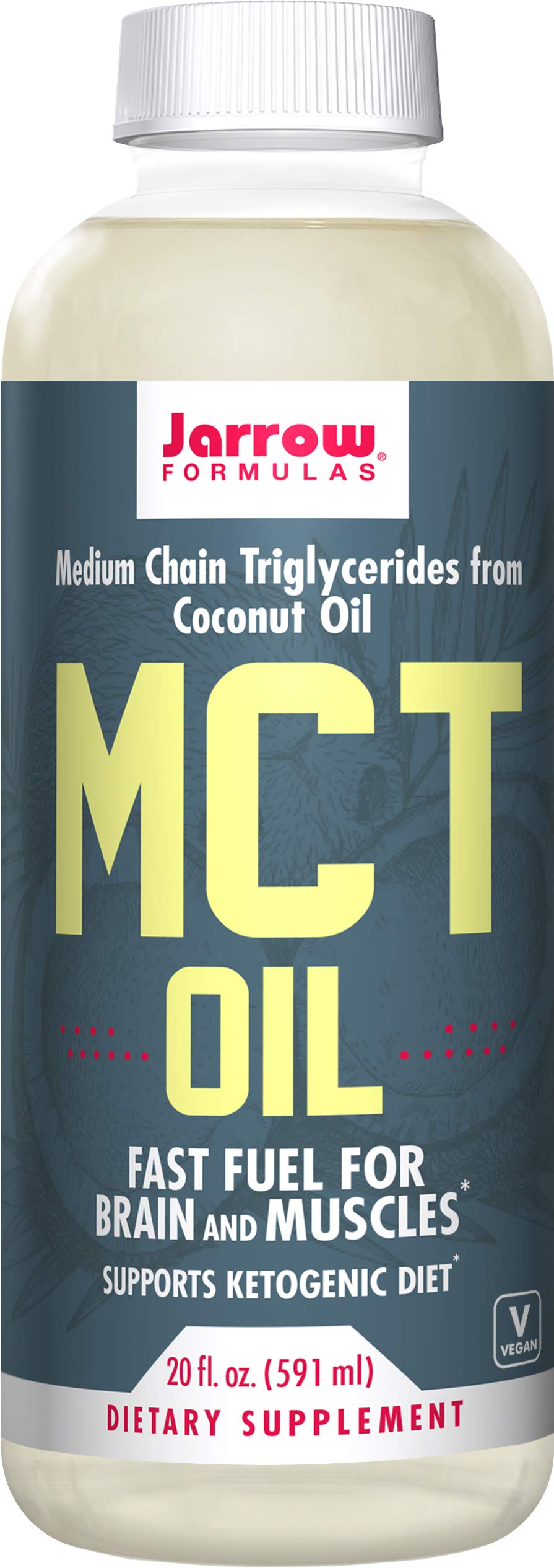 Jarrow Formulas MCT Oil, Fast Fuel for Brain and Muscle, 20 Fl. Oz. for ...