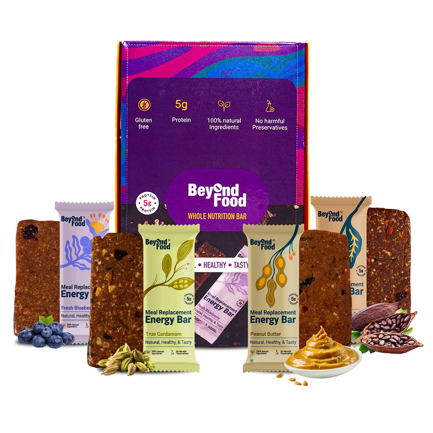 Beyond Food Pre Workout Energy Bars (Pack of 6) | Healthy Breakfast ...