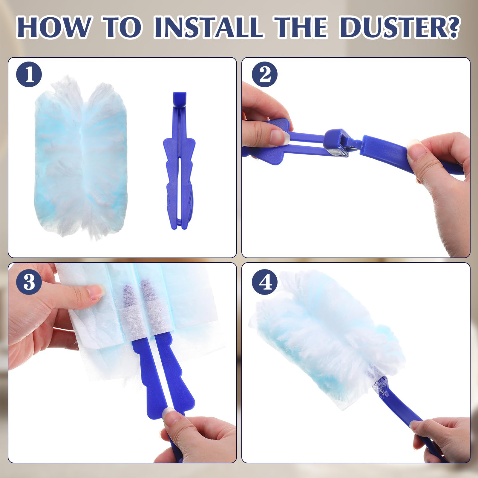120 Pcs Duster Refills for Cleaning Includes 100 Disposable Duster ...