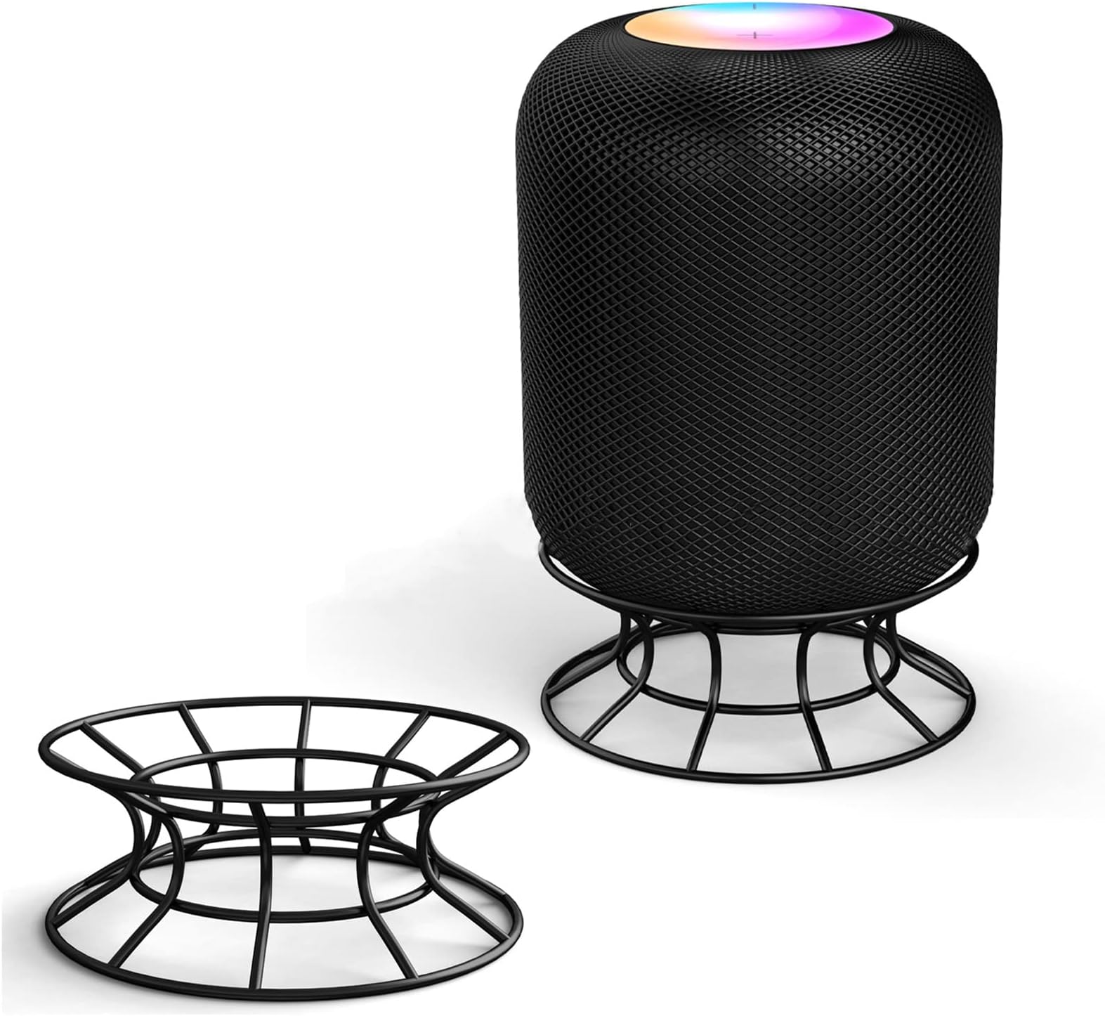 HUAYUWA Black Mini Smart Speaker Table Stand Sound Box Support Audio ...