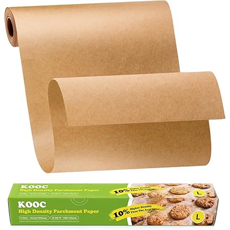 Amazon.com: KOOC Premium 60-Feet Parchment Paper Roll - 12-Inch Width ...