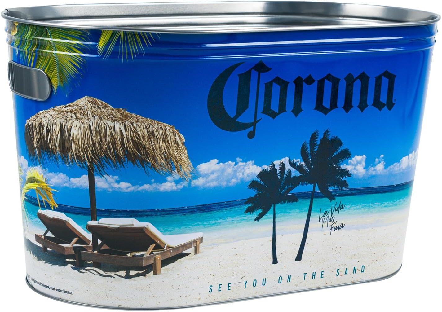 Amazon.com: Corona Palm Trees Food Beer Soda Soft Drinks Party Bucket ...