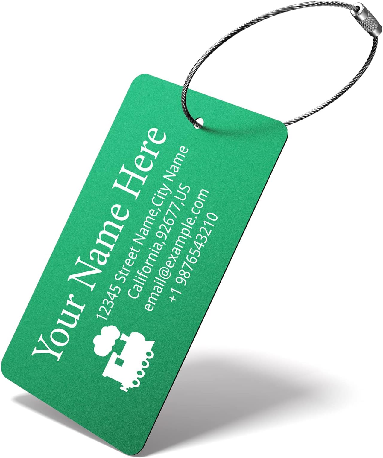 Amazon.com: Luggage Tags for Suitcase - Personalized Engraved Metal Tag ...