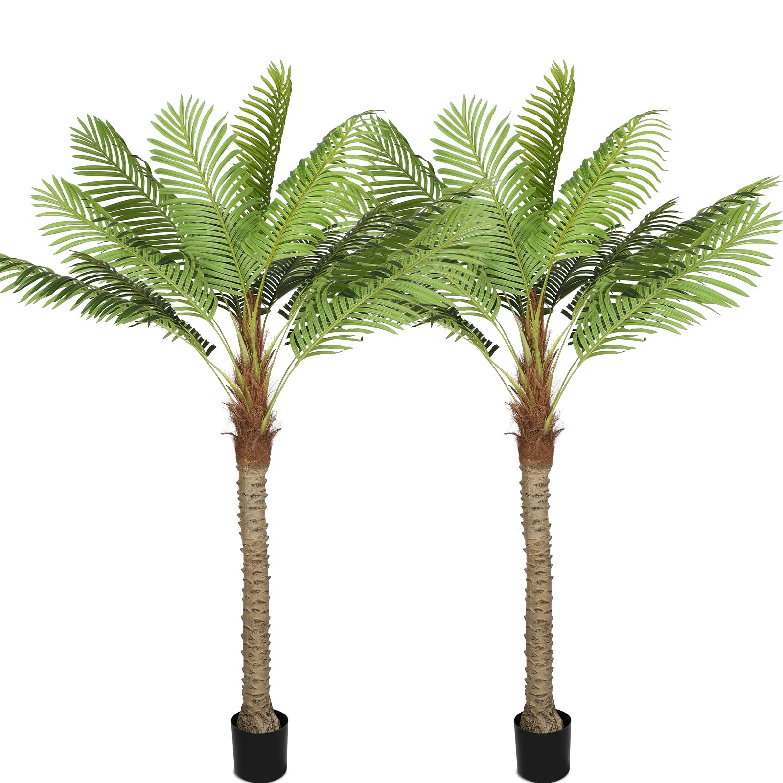 Amazon.com: Riceshoot 2 Set 7 ft Artificial Palm Trees Faux Tropical ...