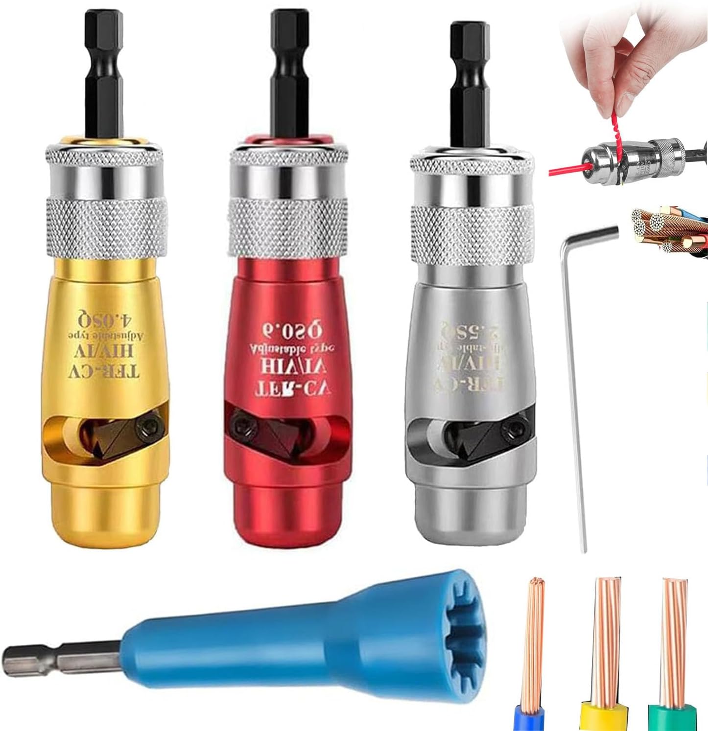 Electric Wire Stripper and Twisting Tool - Portable Aluminum Alloy ...