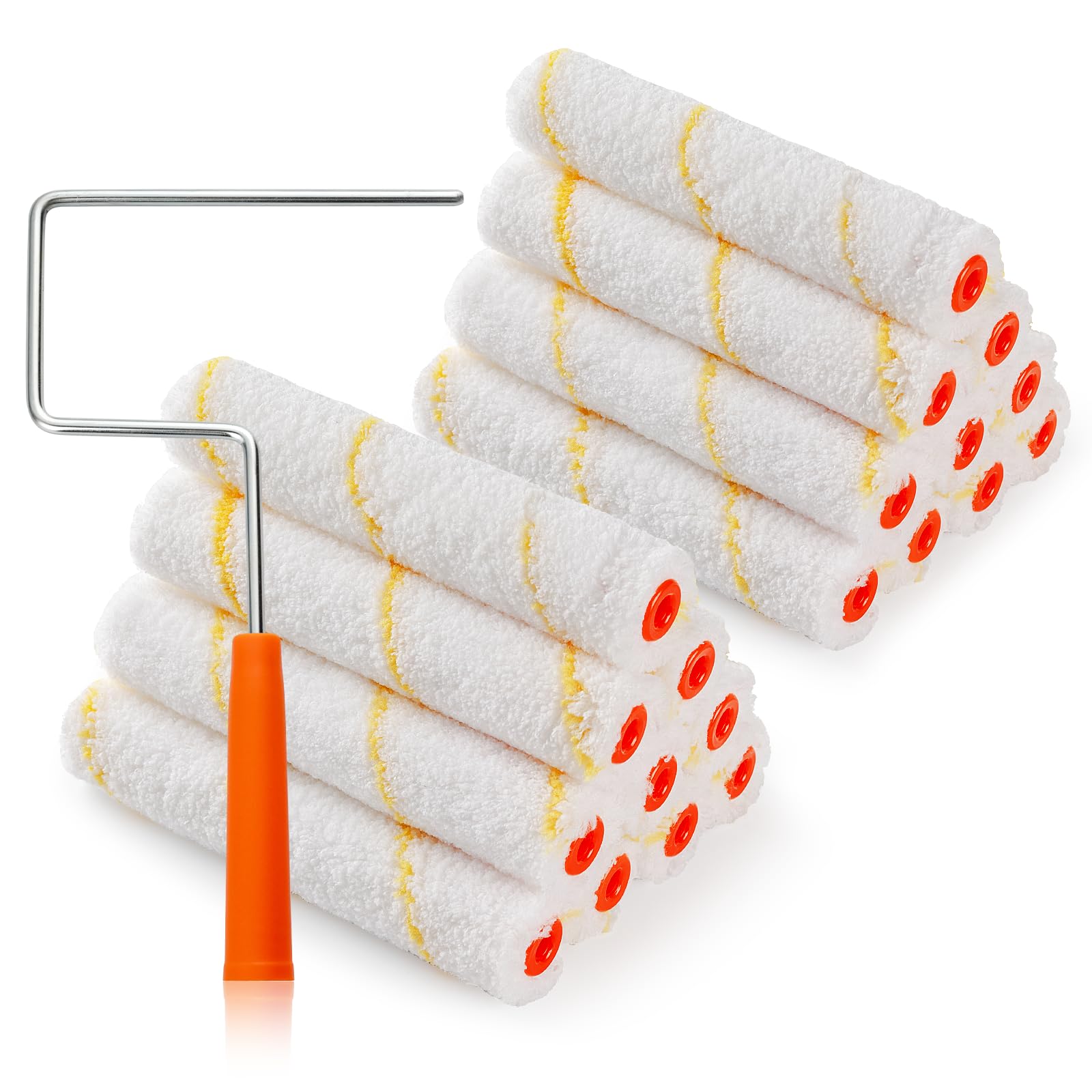 HANJKINZ Microfiber Paint Roller Covers, Paint Roller 6 Inch (3/8 Inch ...