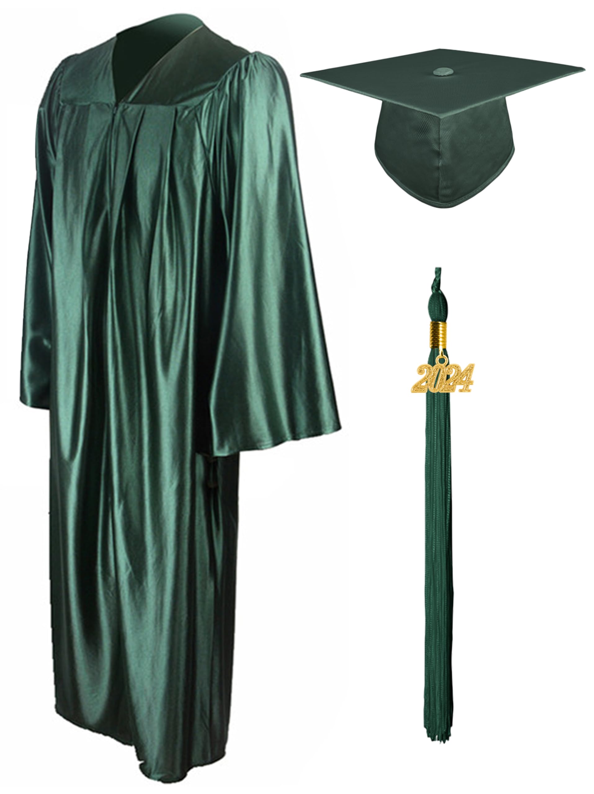 Snapklik.com : GraduationMall Shiny Graduation Gown Cap Tassel Set 2024 ...