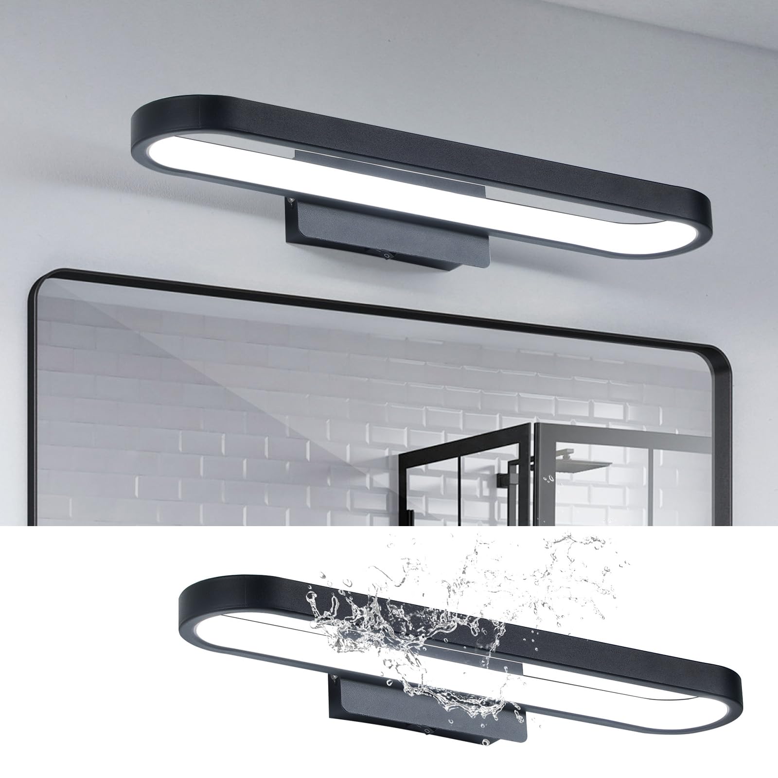 Amazon.co.jp: DANIMO LED 洗面ライト ブラケットライト 40cm 10w ウォールライト 高輝度 寝室 浴室 キッチン ...