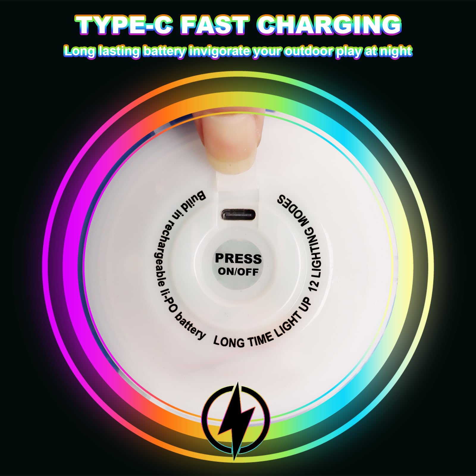 RGB Glow Disc Kovshuiwe LED Flying Disc - 10 Million Color Glow Frisbee ...