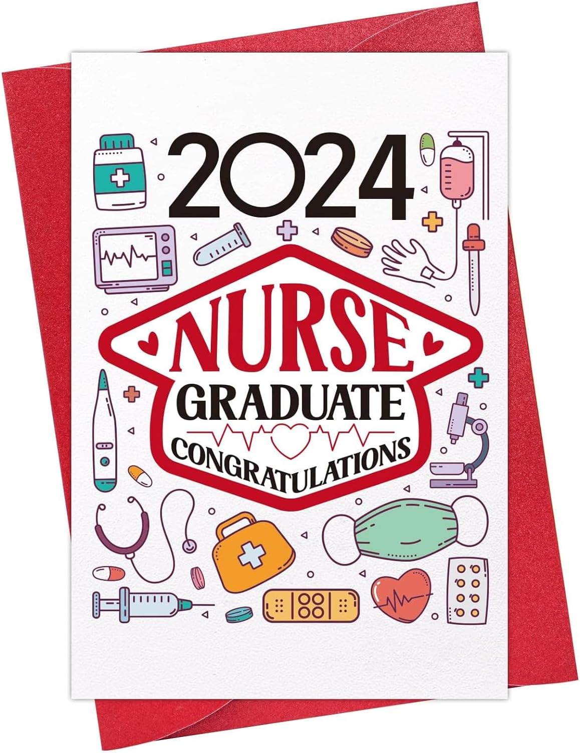 Amazon.com : BIZIBAFF Nurse Graduation Cards for Girls Her Congrats ...