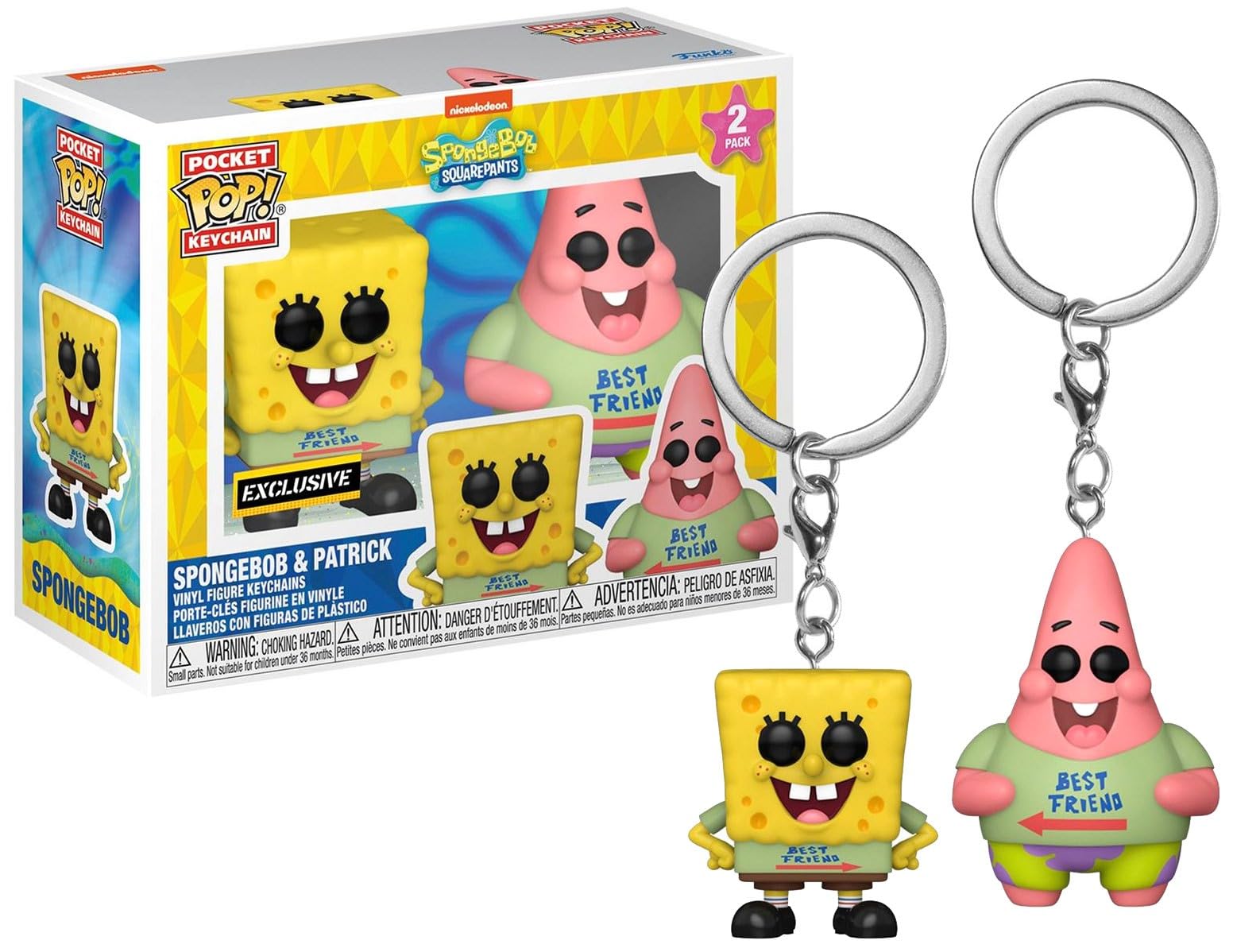 Amazon.com: Funko Spongebob and Patrick - Keychain - Spongebob ...