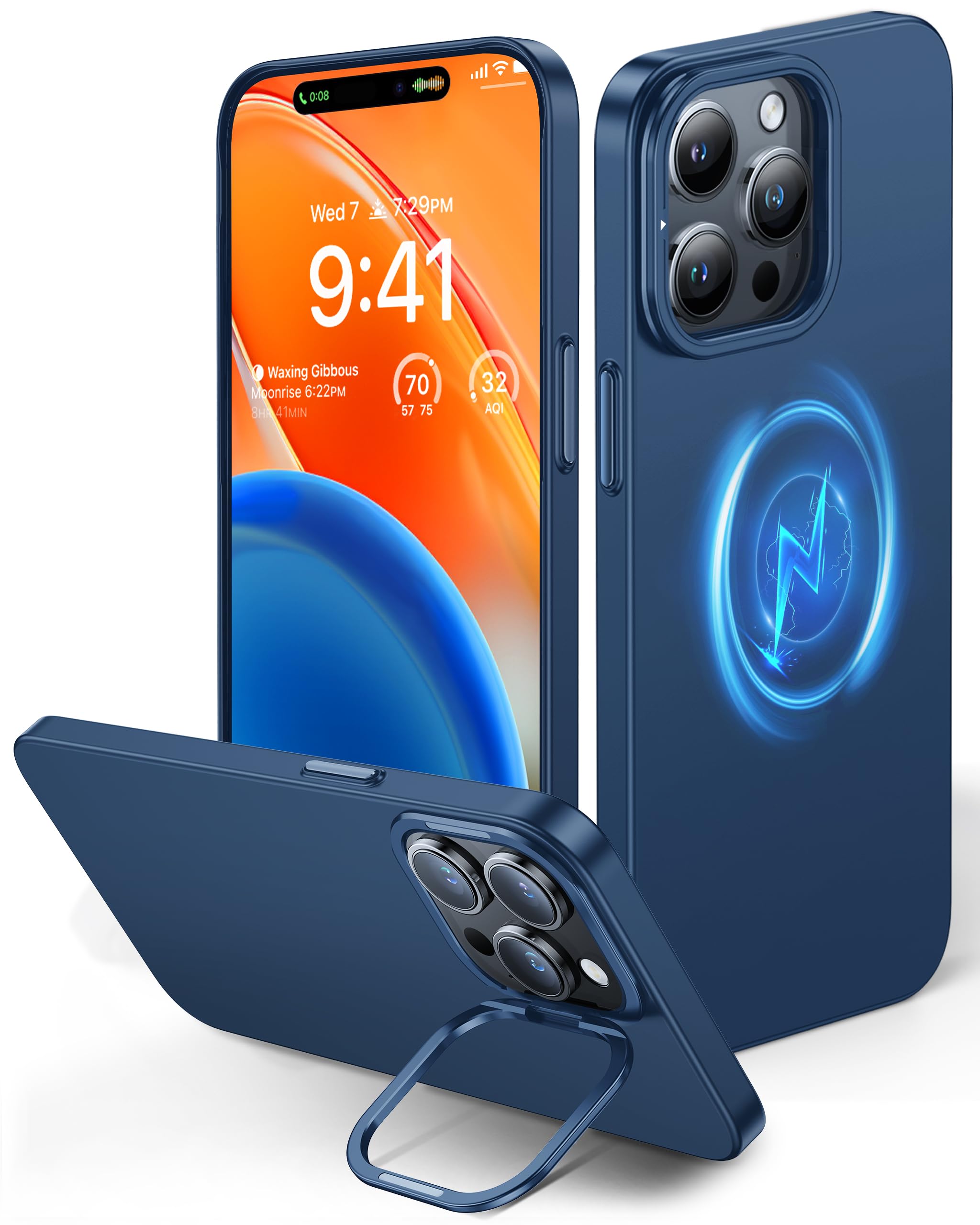 Amazon.com: TORRAS Slim Fit Magnetic Stand for iPhone 15 Pro Case [Fit ...