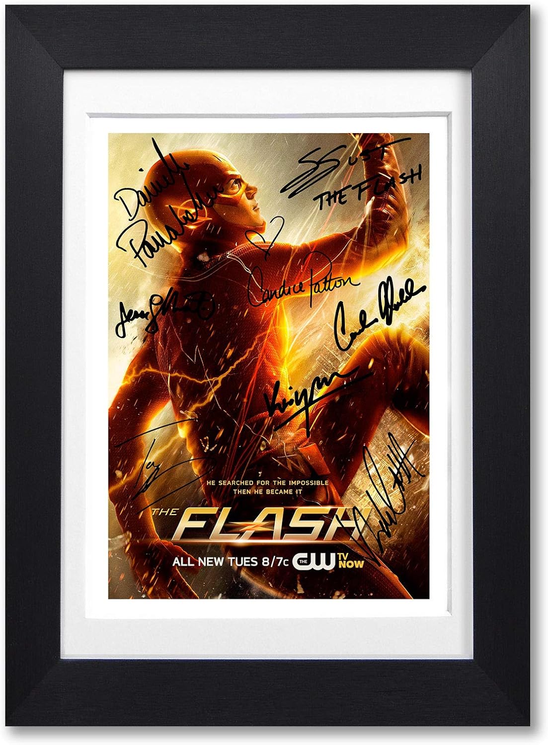 Memorabilia The Flash Cast Signed Autograph Signature Autographed A4 ...