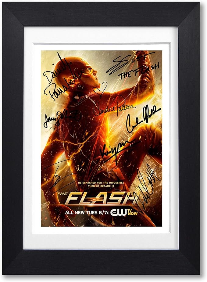 Memorabilia The Flash Cast Signed Autograph Signature Autographed A4 ...