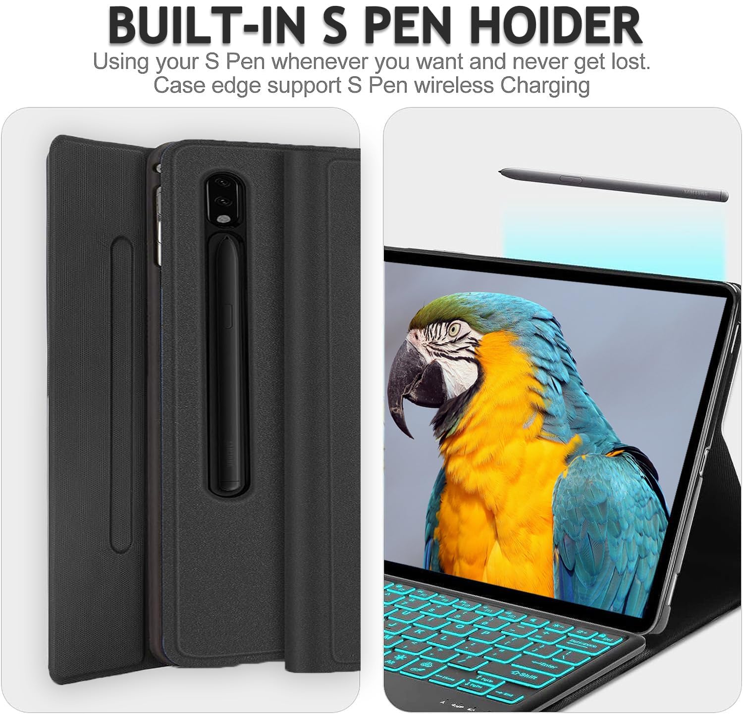 Snapklik.com : Galaxy Tab S9 Plus Keyboard Case - Smart Folio Keyboard ...