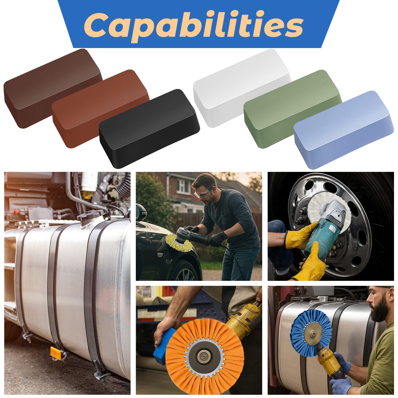 Snapklik.com : Amylove 8 Inch Airway Buffing Wheels Aluminum Wheel ...