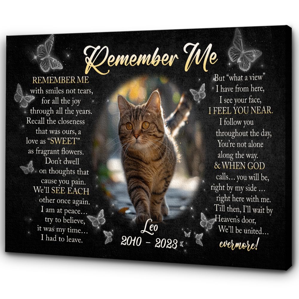 Amazon.com: INSPIAMZUE Cat Memorial Canvas Gift| Sympathy Gifts For ...
