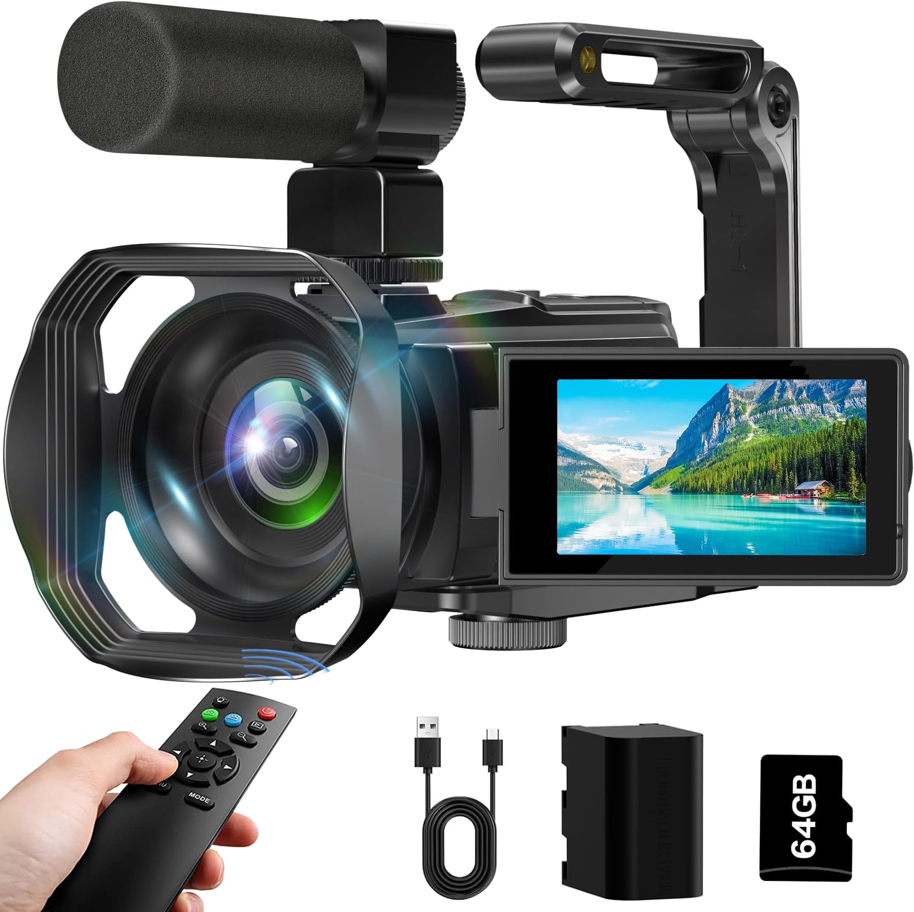 Amazon.com : 8K Video Camera Camcorder, 64MP IR Night Vision Vlogging ...