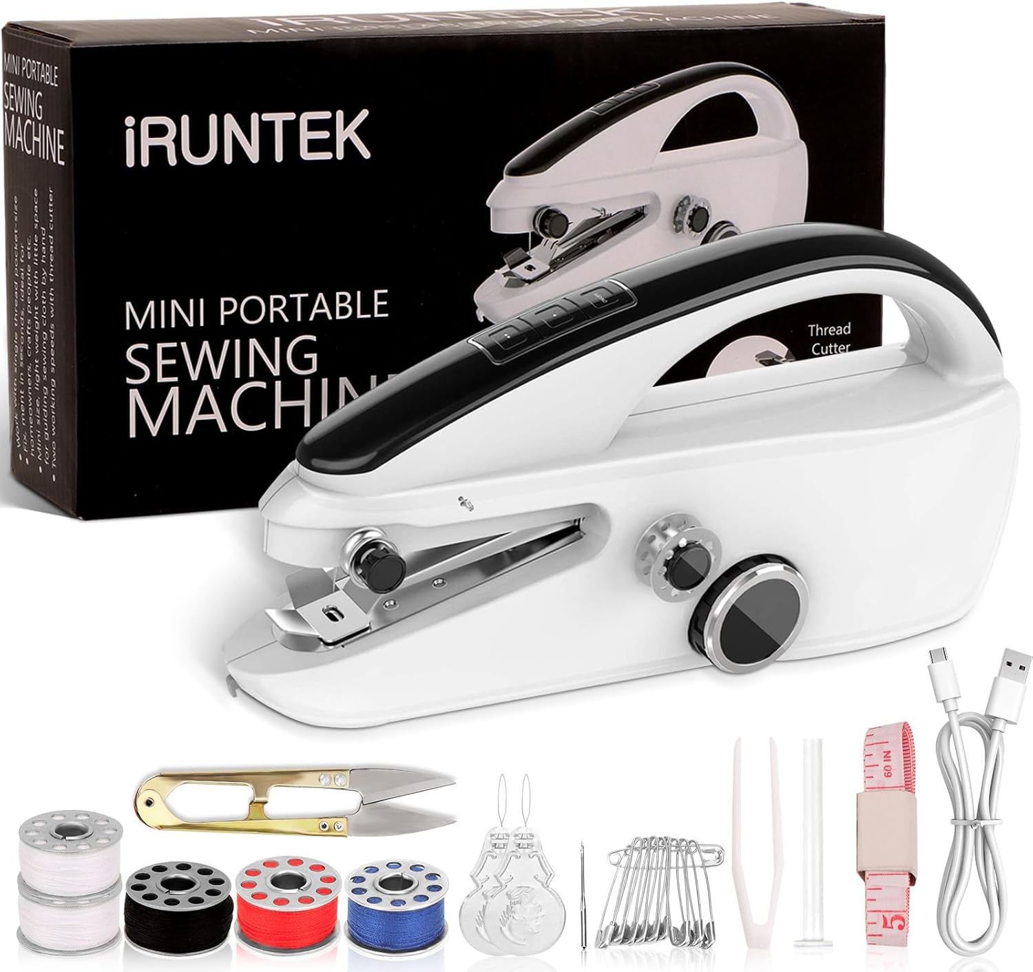 Amazon.com: HIMOMO Handheld Sewing Machine, Mini Sewing Machine ...